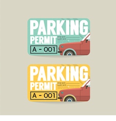Parking Permit Card Royalty Free Vector Image - VectorStock