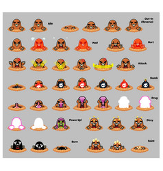 Mole game sprites Royalty Free Vector Image - VectorStock
