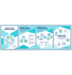 Computer programmimg brochure template layout Vector Image