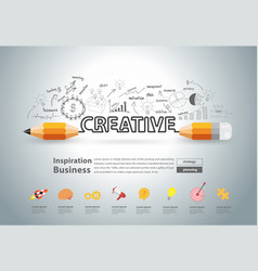 Creative light bulb with drawing charts and graphs
