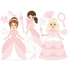 Princesses Royalty Free Vector Image - VectorStock