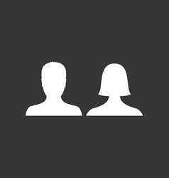 Default male and female avatar profile picture Vector Image