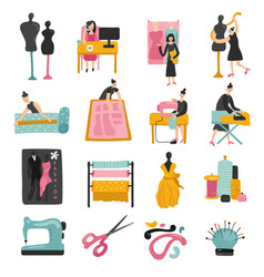 Garment factory horizontal banners Royalty Free Vector Image