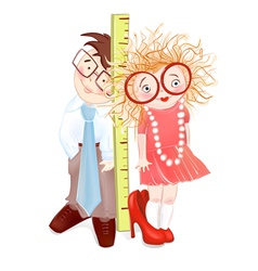 Cartoon giraffe for kids height measure - little Vector Image