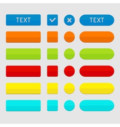 Glass buttons collection colored menu Royalty Free Vector