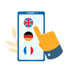 Learning foreign languages concept online Vector Image