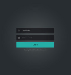 Modern login form ui design for website and Vector Image