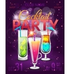 Alcohol shot drink glasses poster Royalty Free Vector Image