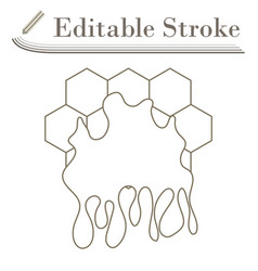 Hexagonal cell texture honey hexagon cells Vector Image