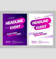 Layout design template for event Royalty Free Vector Image