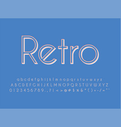 Creative bold letter m logo mockup retro font Vector Image