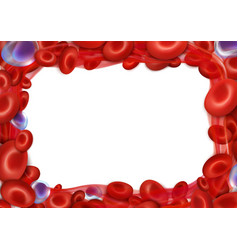 Round frame blood cells isolated Royalty Free Vector Image