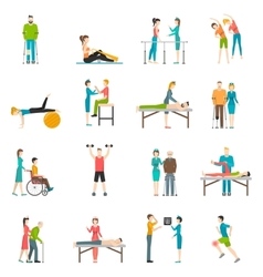 Physiotherapy massage for injured athlete gym Vector Image