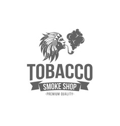 Tobacco shop logo cigarettes shop night Royalty Free Vector