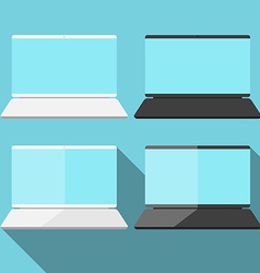 Set of pads in a flat style Royalty Free Vector Image