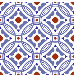 Vintage tile pattern seamless Royalty Free Vector Image