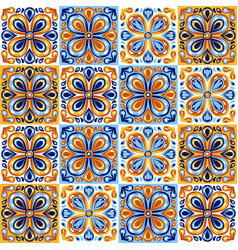 Moroccan ceramic tile seamless pattern Royalty Free Vector