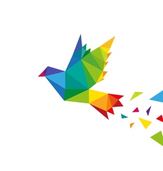 Geometric bird design silhouettet Royalty Free Vector Image