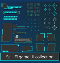Purple sci fi game user interface Royalty Free Vector Image