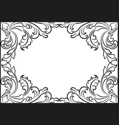 Silhouette decorative frames Royalty Free Vector Image