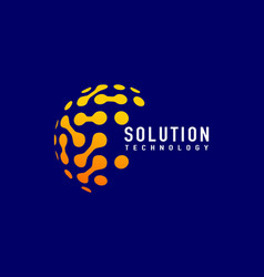 Solution tech logo Royalty Free Vector Image - VectorStock