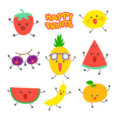 Watermelon slice character with funny face Vector Image