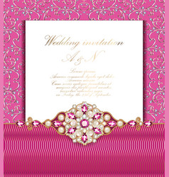 Vintage background frame with rose and gold Vector Image