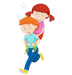 Kids playing blind folded Royalty Free Vector Image