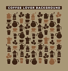Coffee lover background Royalty Free Vector Image