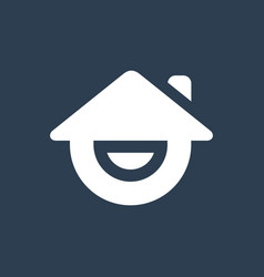 Cute house logo design Royalty Free Vector Image