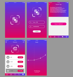 Diamant game ui design mobile user interface Vector Image