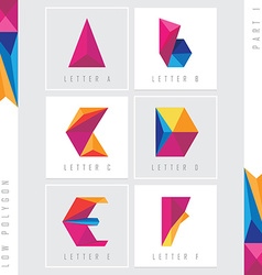 Geometric Letters Royalty Free Vector Image - VectorStock