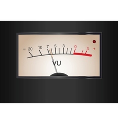Analog vu meter blue Royalty Free Vector Image