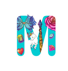 Cute magic letter r Royalty Free Vector Image - VectorStock