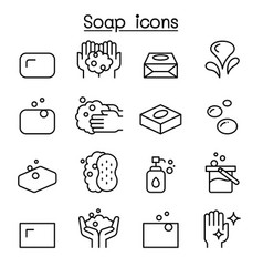 Soap icon set Royalty Free Vector Image - VectorStock