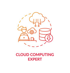 Data architect red gradient concept icon Vector Image