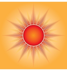 Rising sun Royalty Free Vector Image - VectorStock