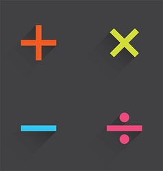 Basic Mathematical symbols Royalty Free Vector Image