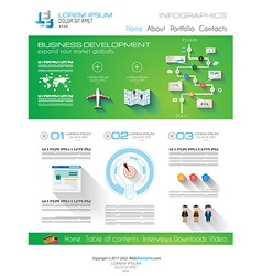 Attractive Modern Web Template with flat UI Vector Image