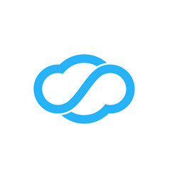 Infinity cloud logo design icon template Vector Image