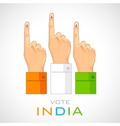 Hand with voting sign of india Royalty Free Vector Image