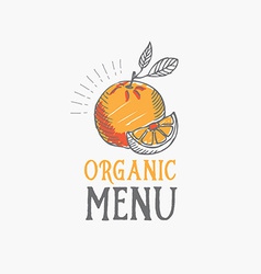 Menu logo template vintage badge food design Vector Image