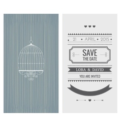 Save date brushpen handwritten calligraphy Vector Image