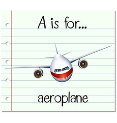 Flashcard letter j is for jet Royalty Free Vector Image