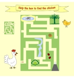 Find differences game hen chicken Royalty Free Vector Image