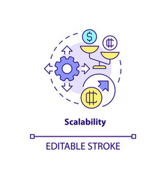 Scalability icon in flat style scalable symbol Vector Image
