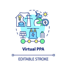Virtual ppa blue gradient concept icon Royalty Free Vector