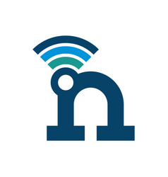 Wireless logo Royalty Free Vector Image - VectorStock