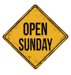 Sorry were closed sundays vintage rusty metal sign