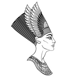 Cleopatra egyptian queen Royalty Free Vector Image